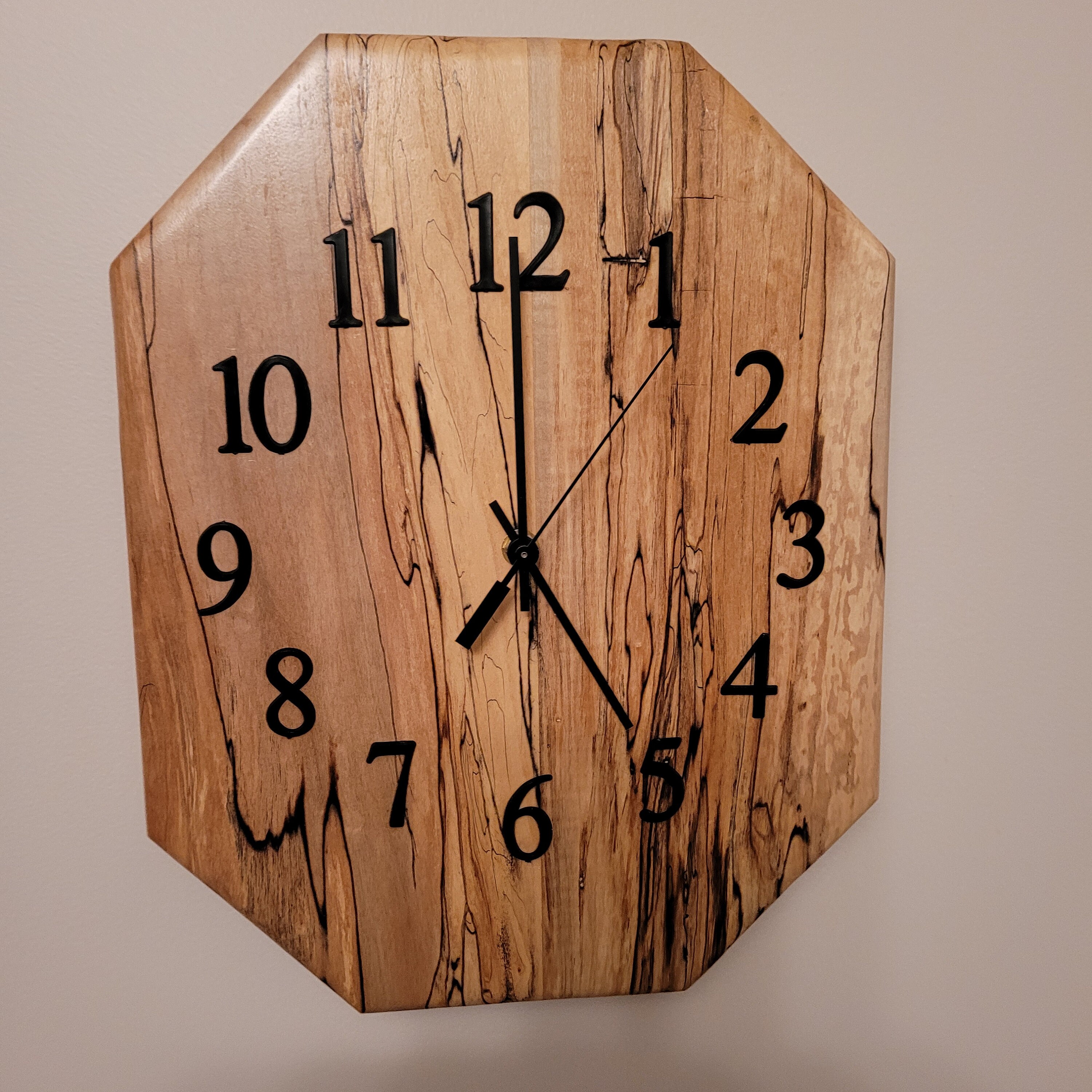 Rustic Spalted Maple Wood Wall Clock - Etsy