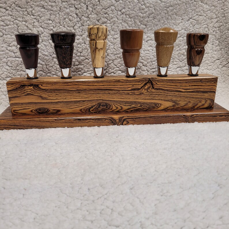 Wine Bottle Stopper Display Stand Made With Exotic Wood - Etsy