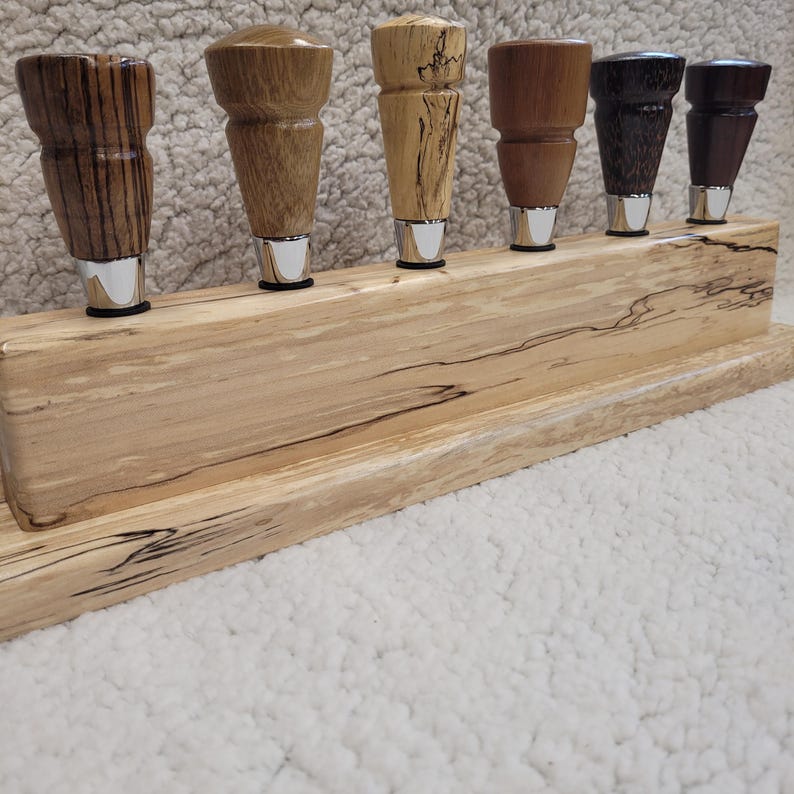 Wine Bottle Stopper Display Stand Made With Exotic Wood (A) - Etsy