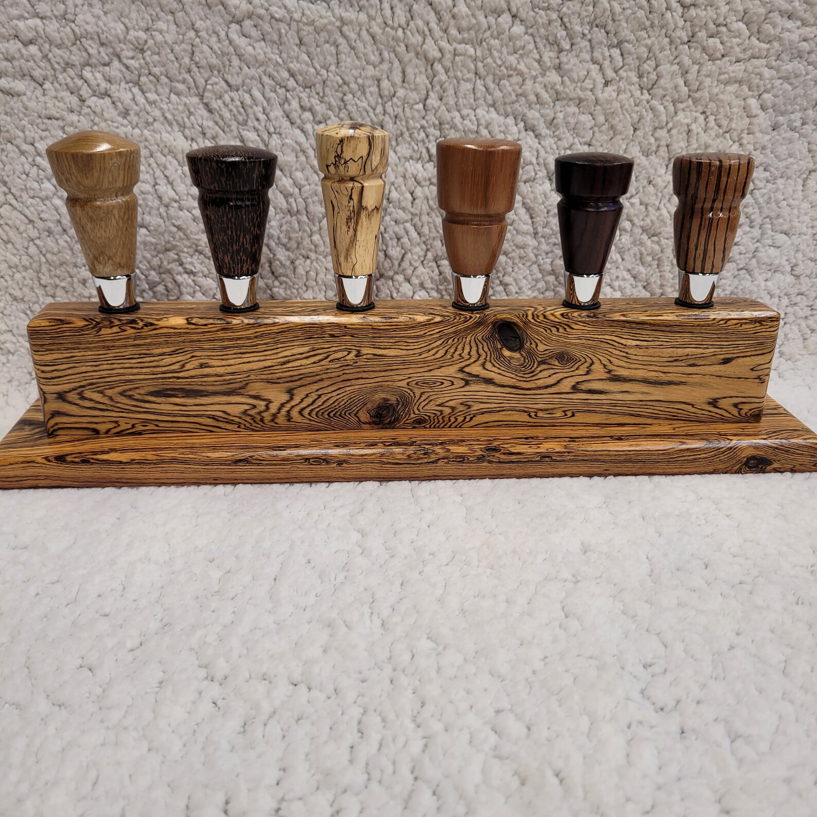 Wine Bottle Stopper Display Stand Made With Exotic Wood - Etsy