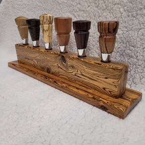 Wine Bottle Stopper Display Stand Made With Exotic Wood - Etsy