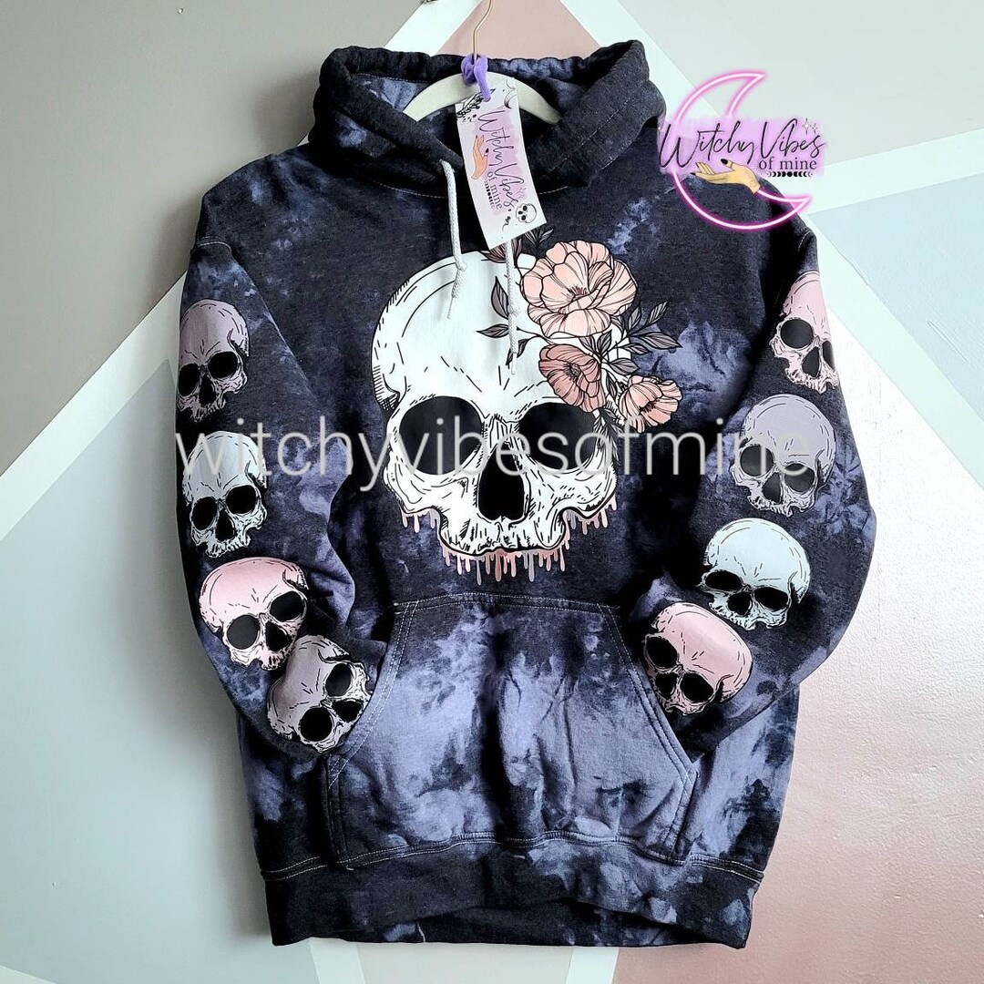 Rose Skull Drip Hoodie Skull Roses Shirt Halloween Shirt Valentines Day ...
