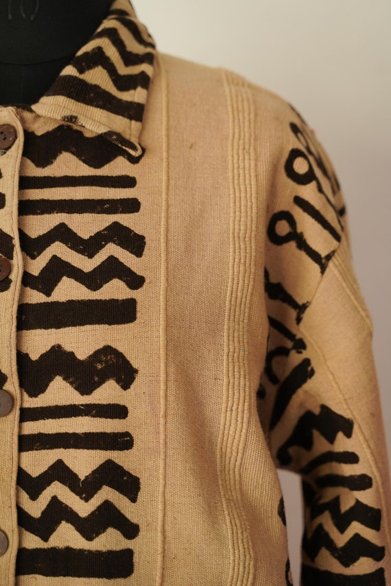 XL Size Non-Fiber Boho Inspired Hand Quilted Jacket, … - Gem