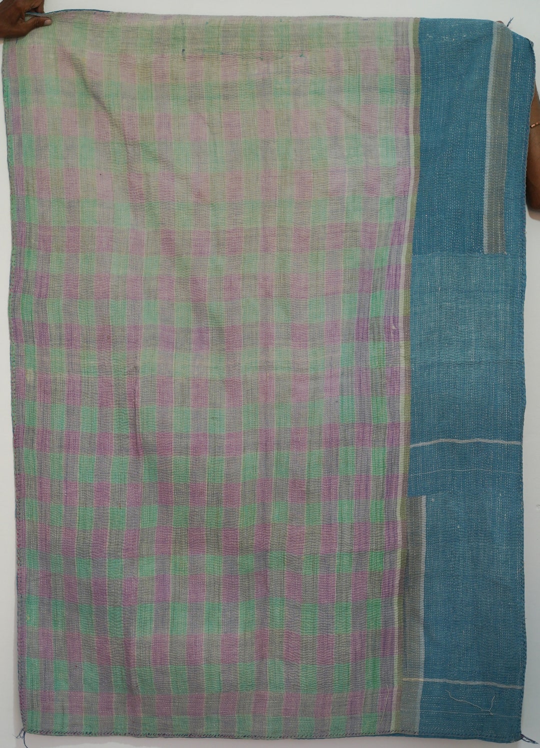 Artisan Handmade Indian Traditional Cotton Old Vintage Ralli Blanket ...