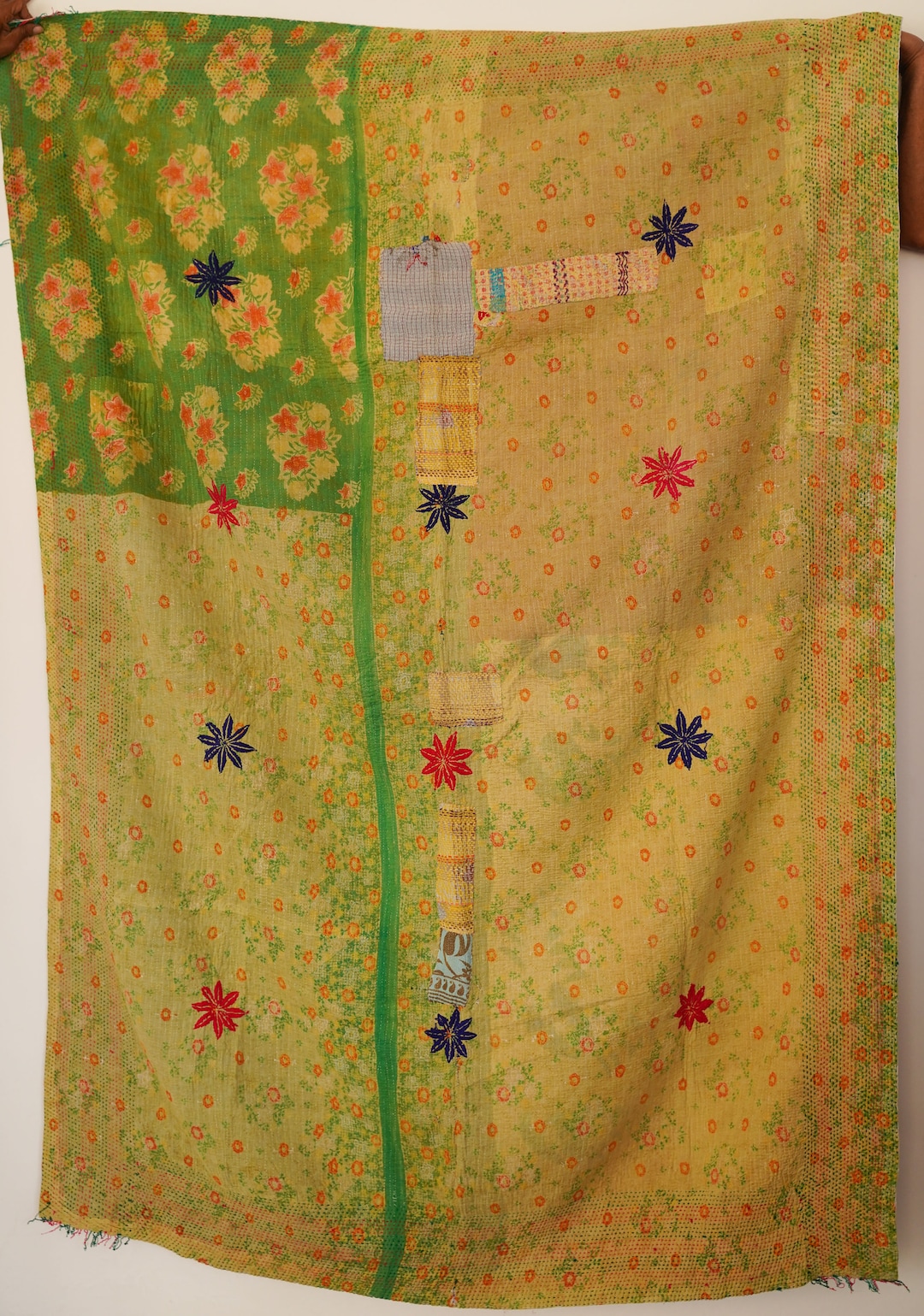 Stunning Indian Kantha QUILT, Premium Quality Superfine Handwork, Made ...