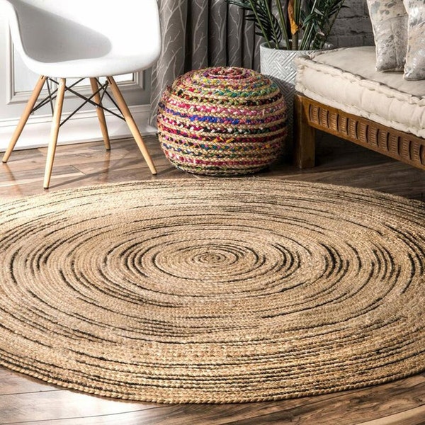 Round Jute Rug - Etsy
