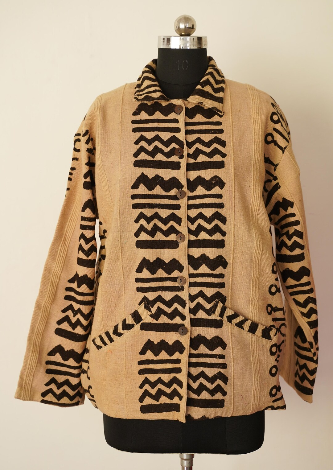 XL Size Non-fiber Boho Inspired Hand Quilted Jacket, Winter Ethnic ...