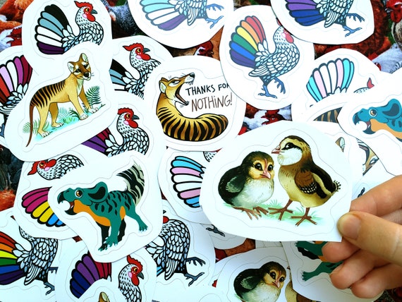 4 Assorted Vinyl Stickers | Etsy