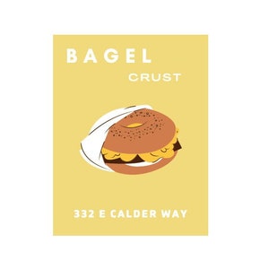 Bagel Crust College Town Poster Penn State Digital Download - Etsy