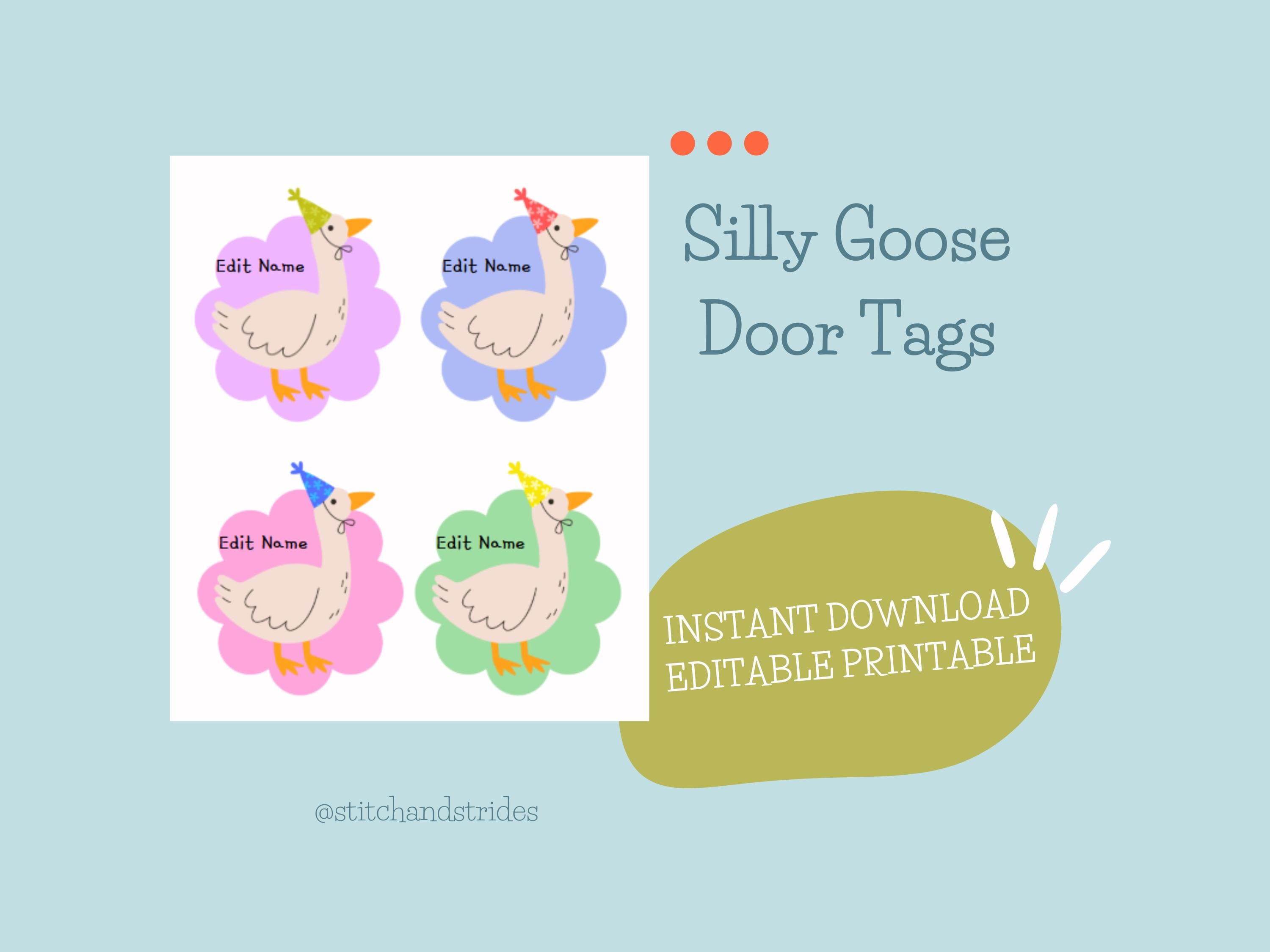 Silly Goose | RA Door Decoration & Classroom Name Tag | Customizable ...