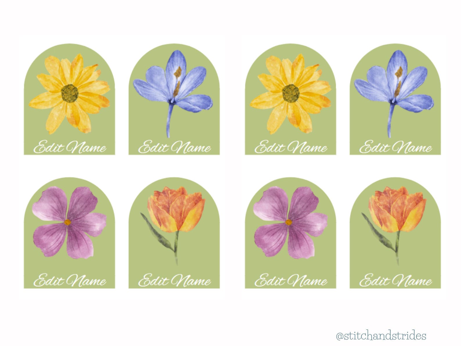 Flowers | RA Door Decorations & Classroom Name Tags | Customizable ...