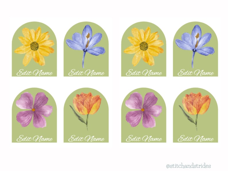 Flowers | RA Door Decorations & Classroom Name Tags | Customizable ...