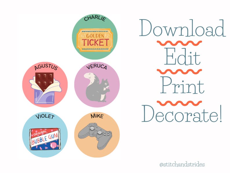 Willy Wonka | RA Door Decoration & Classroom Name Tag | Customizable ...