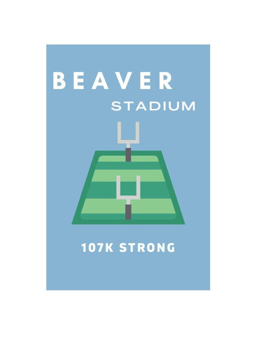 Beaver Stadium College Town Poster Penn State Digital Download - Etsy