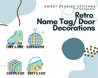 Flowers RA Door Decorations & Classroom Name Tags Customizable Designs ...