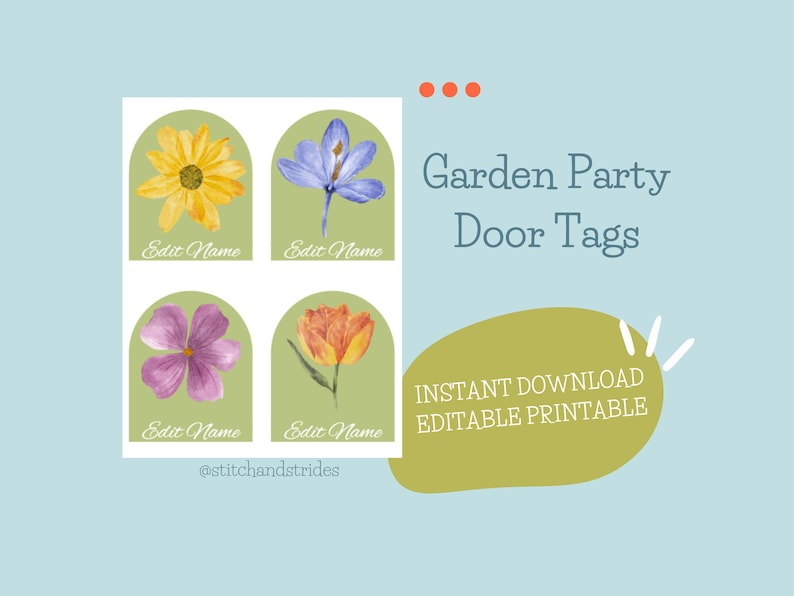 Flowers | RA Door Decorations & Classroom Name Tags | Customizable ...