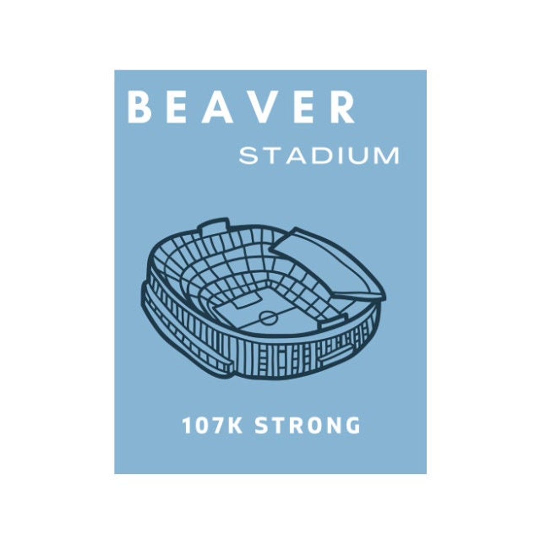 Beaver Stadium College Town Poster Penn State Digital - Etsy