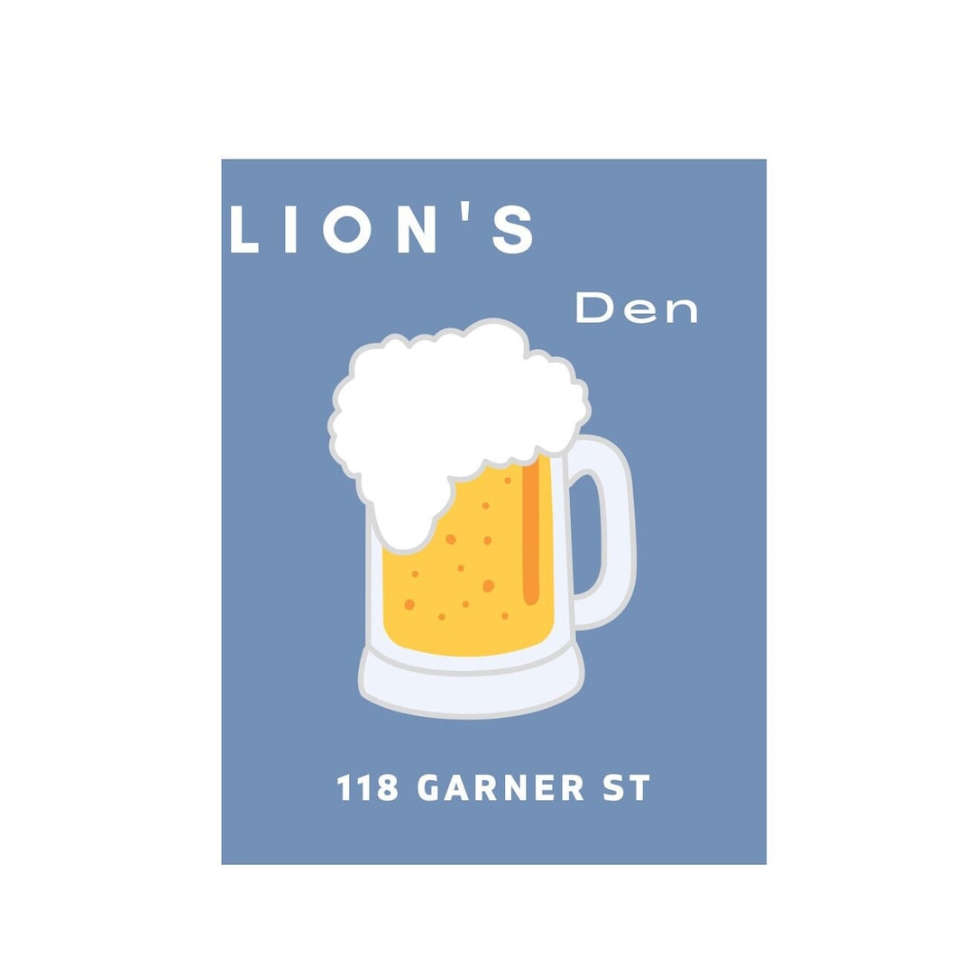 Lion's Den College Town Poster Penn State Digital Download Downtown ...