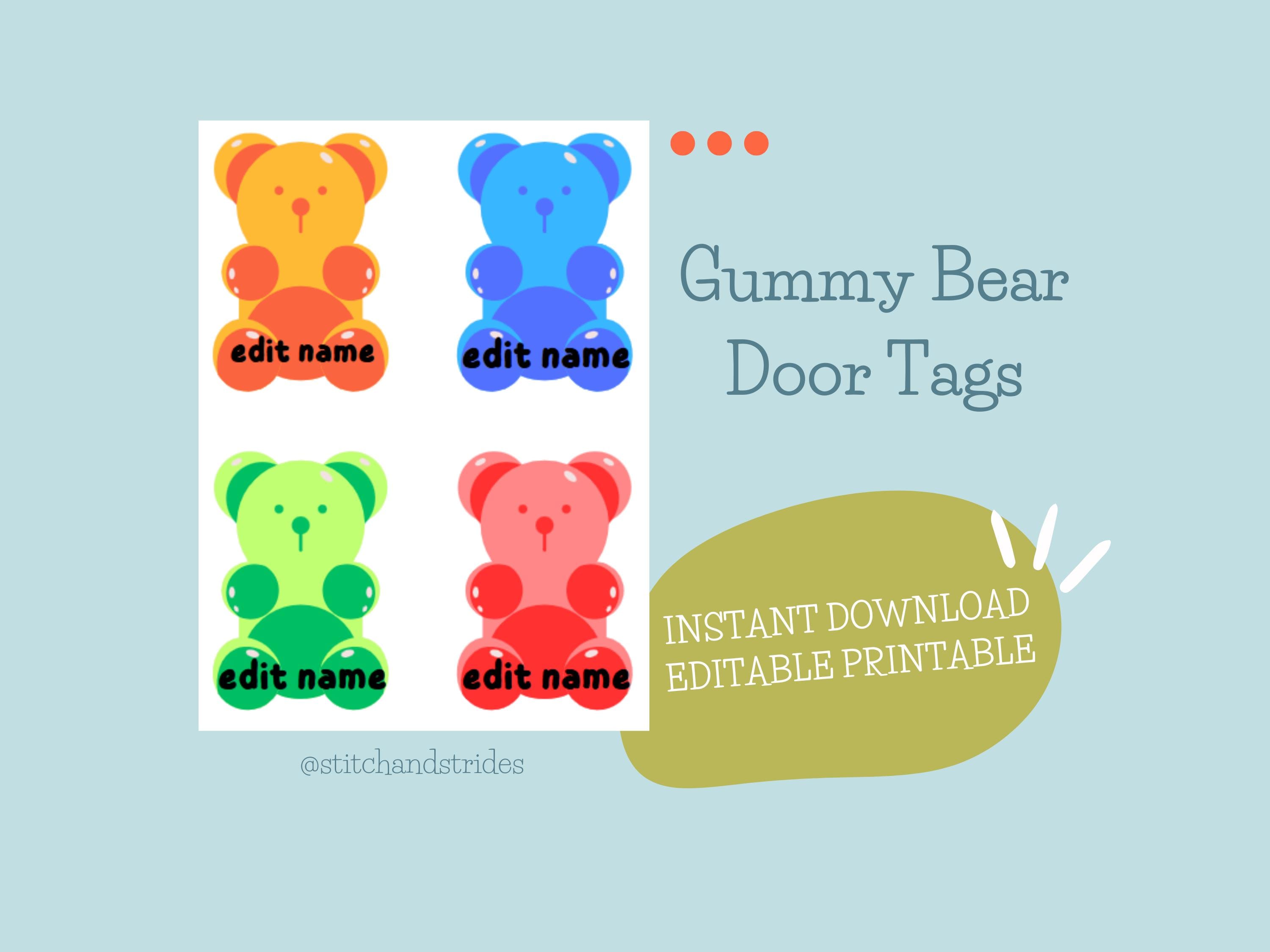 Gummy Bear | RA Door Decoration & Classroom Name Tag | Customizable ...