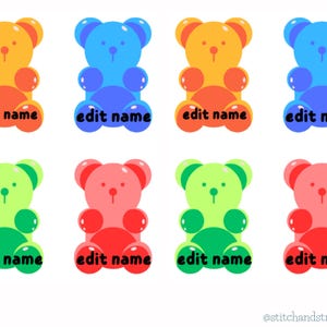 Gummy Bear | RA Door Decoration & Classroom Name Tag | Customizable ...