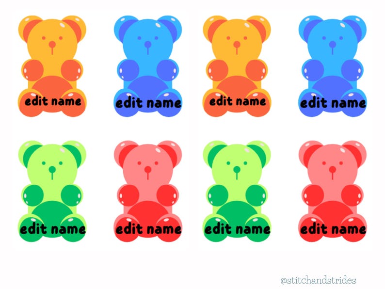 Gummy Bear | RA Door Decoration & Classroom Name Tag | Customizable ...