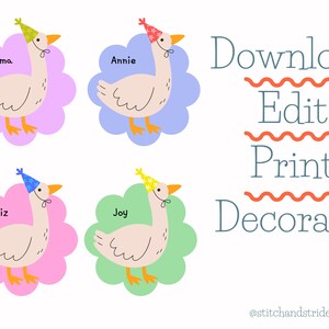 Silly Goose | RA Door Decoration & Classroom Name Tag | Customizable ...