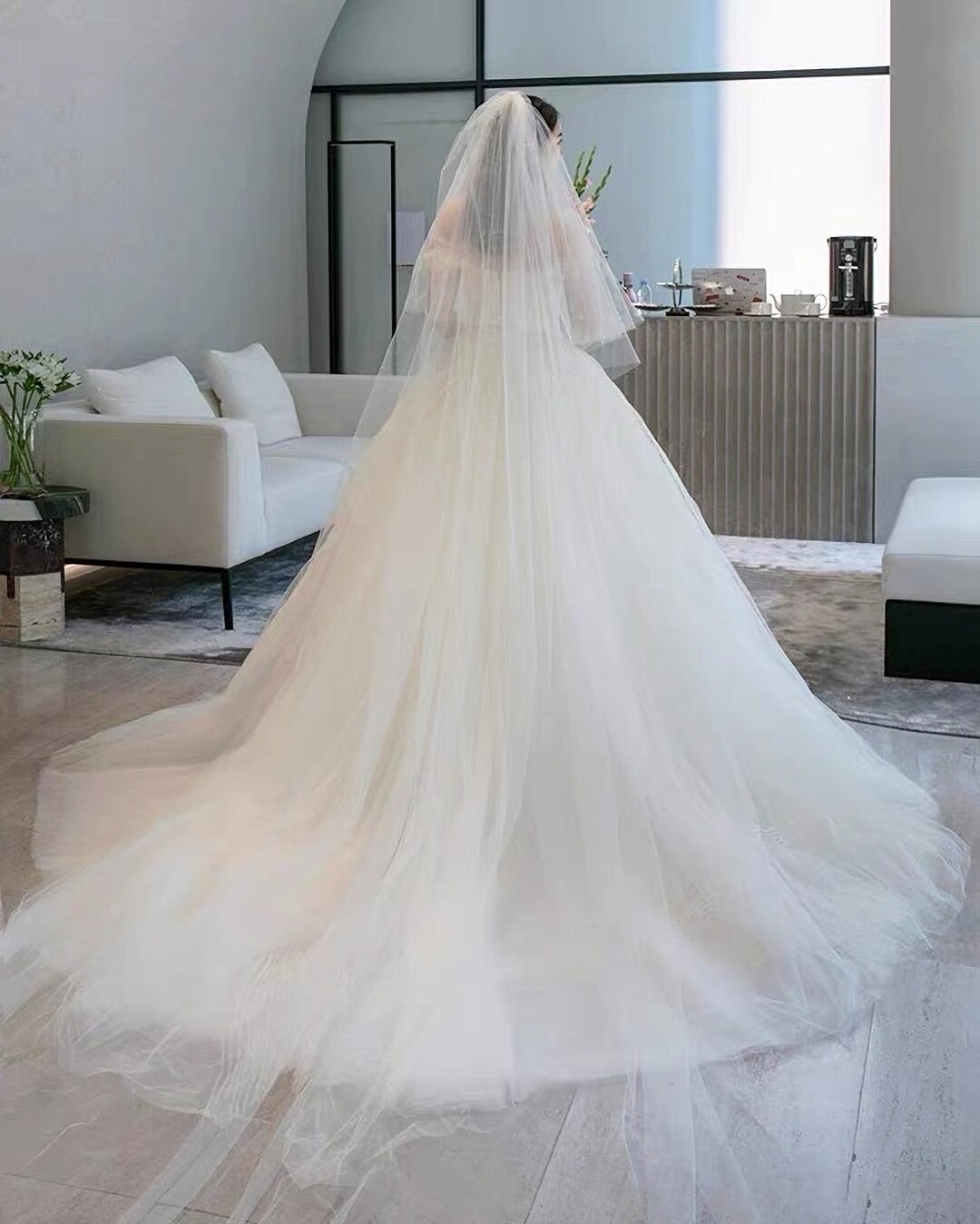 Simple Bridal Veil | Cathedral Wedding Veil | I118 Inch Wedding Veil ...