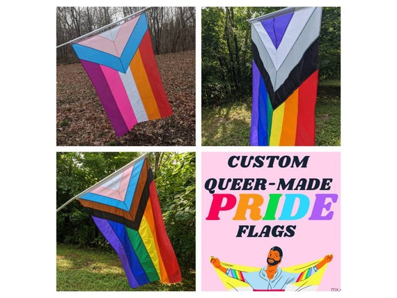 Custom Queer-made Progress Style Pride Flags Asexual | Etsy