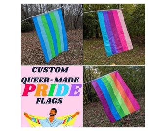 Custom Mini Hand Flag Pride Flags Queer Made, Handmade Gay, Lesbian ...