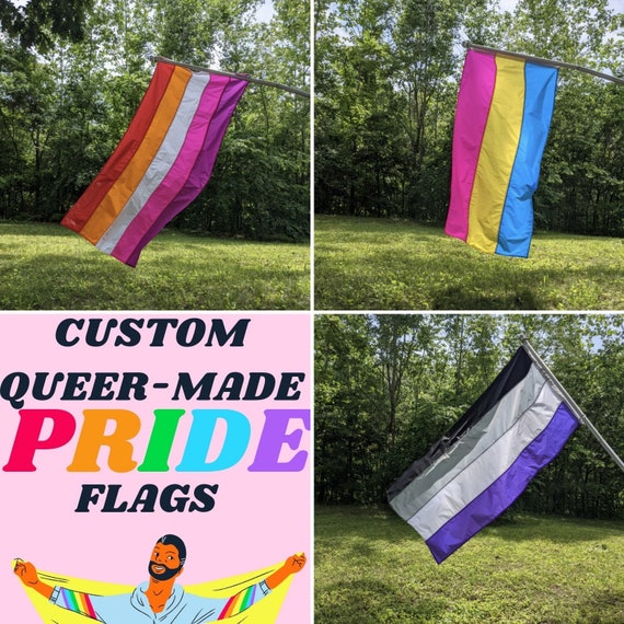 Custom Queer-Made Pride Flags Asexual Bisexual Pansexual | Etsy