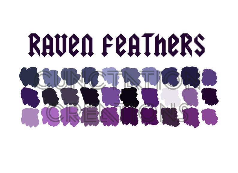 Raven Feathers Color Pallete - Etsy