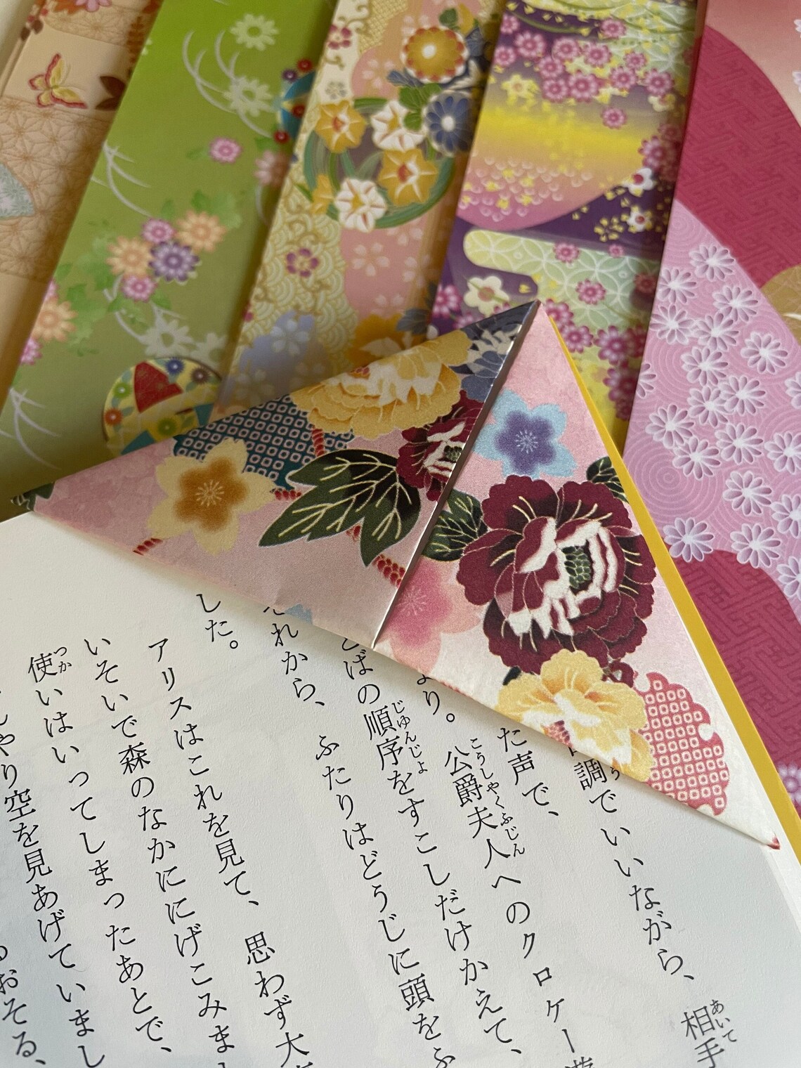 100 Origami Patterned Bookmarks Grab Bag Japanese Crafts Booklovers - Etsy
