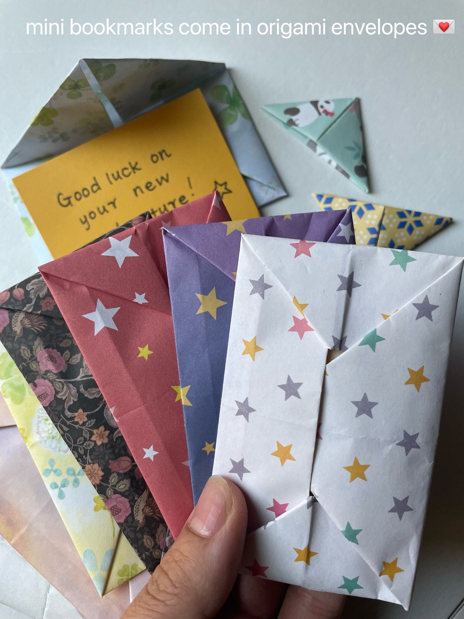 100 Origami Patterned Bookmarks Grab Bag Japanese Crafts Booklovers - Etsy