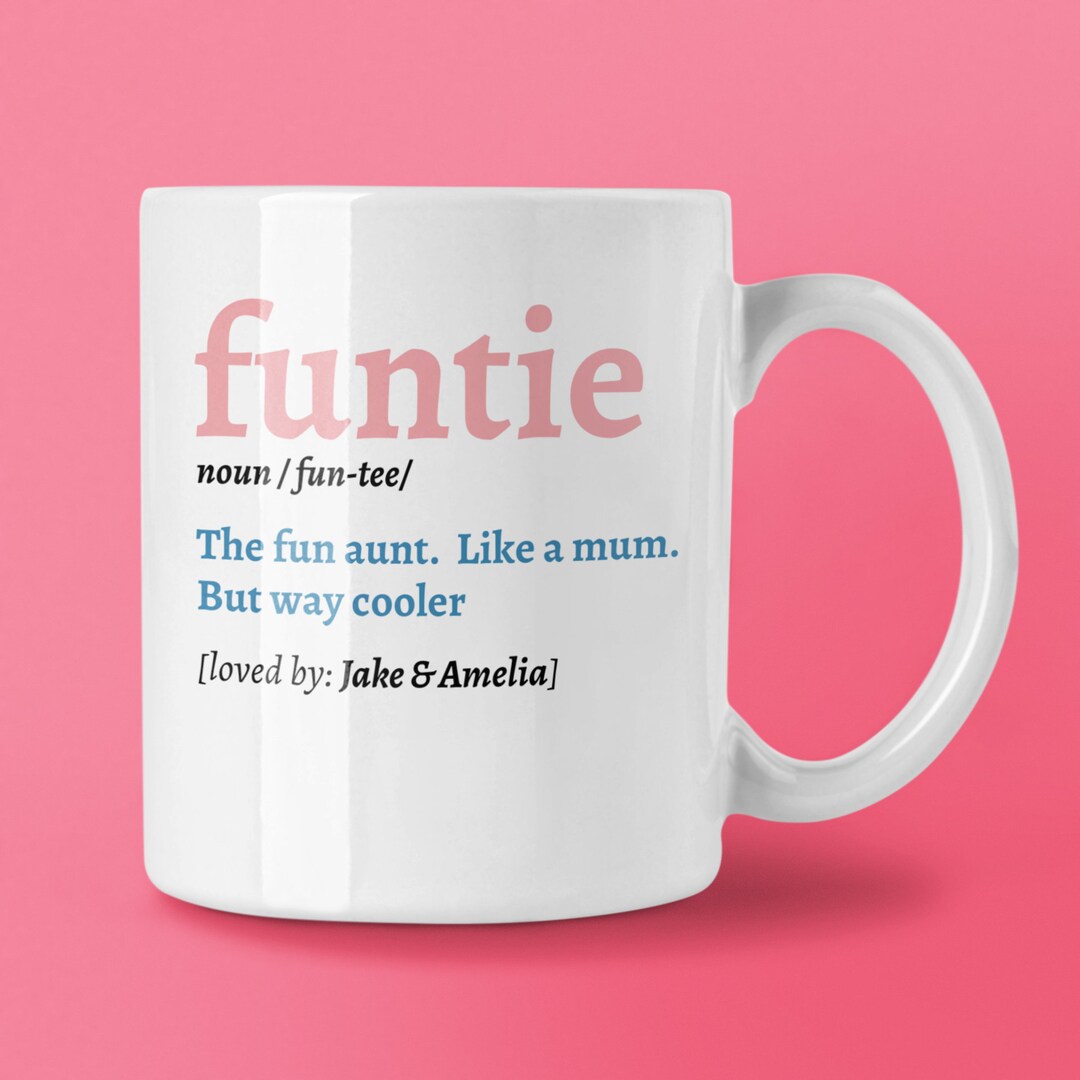 Funtie Definition Mug Aunt Gift Personalised Birthday Present for Aunty ...