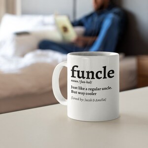 Funcle Definition Mug Uncle Gift Personalised Birthday Present for ...