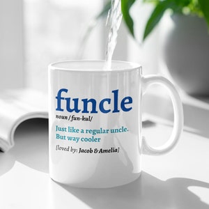Funcle Definition Mug Uncle Gift Personalised Birthday Present for ...