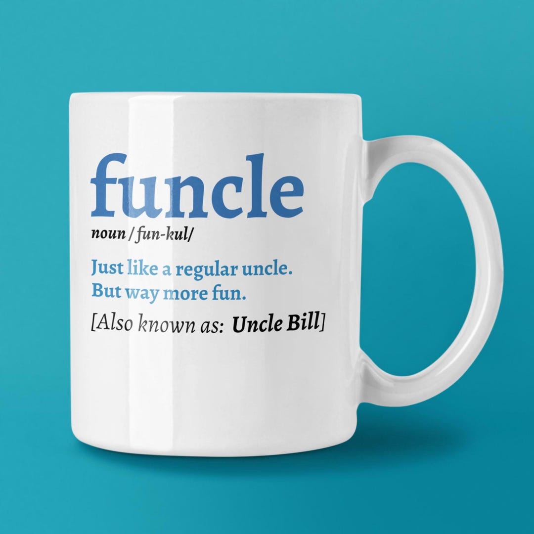 Funny Uncle Mug, FUNCLE Definition Coffee Cup and Coaster - Etsy