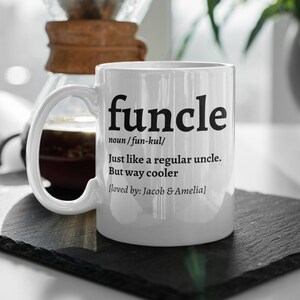Funcle Definition Mug Uncle Gift Personalised Birthday Present for ...