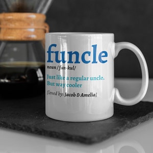 Funcle Definition Mug Uncle Gift Personalised Birthday Present for ...