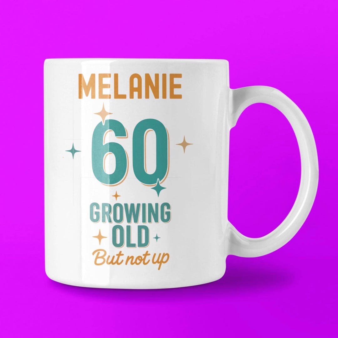 Personalised 60th Birthday Mug, 60th Mug & Coaster, Custom 60th Gift ...