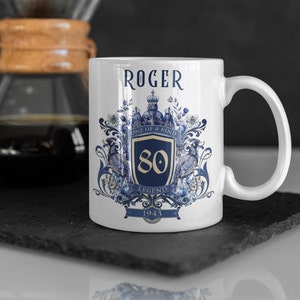 Personalized 80th Birthday Mug, Gift for Him - Etsy UK