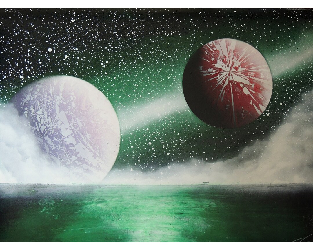 Galaxy Spray Paint Art - Galactic Space Beam - Etsy