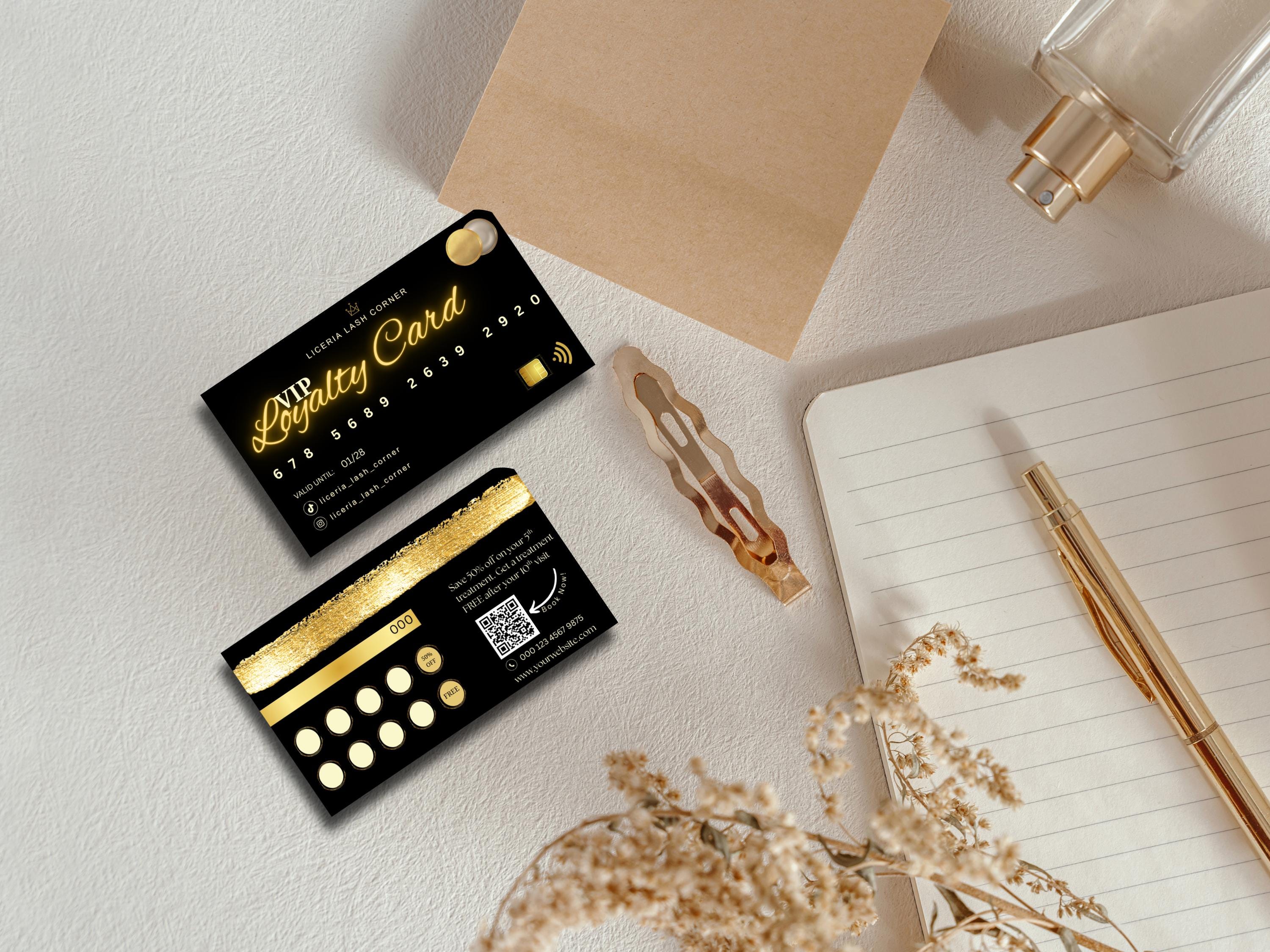 Printable Loyalty Card QR Code Design, Diy Lashtech Customer Reward ...