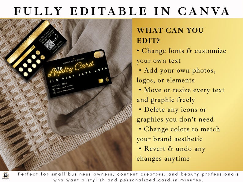 Printable Loyalty Card QR Code Design, Diy Lashtech Customer Reward ...