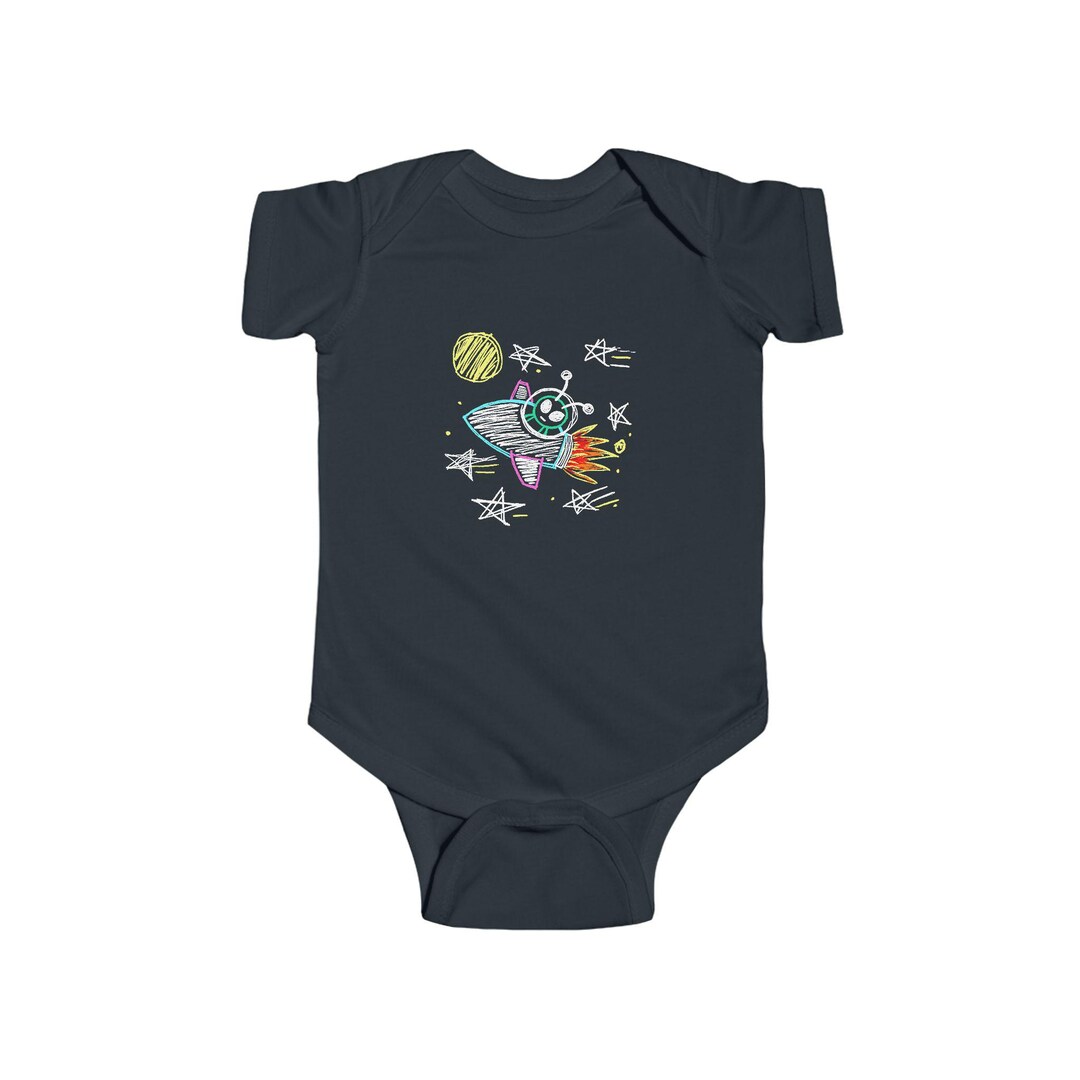 Alien Baby Onesie - Funny Space Themed Bodysuit, I Come in Peace & Poop ...
