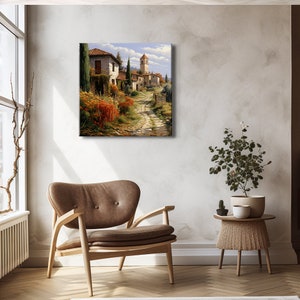 A Village in Turkey Art Print | Canvas Wall Hanging Picture | Colourful ...