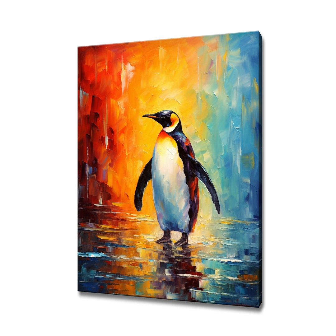 Emperor Penguin Art Print | Animals Canvas Picture | Wild Life Painting ...