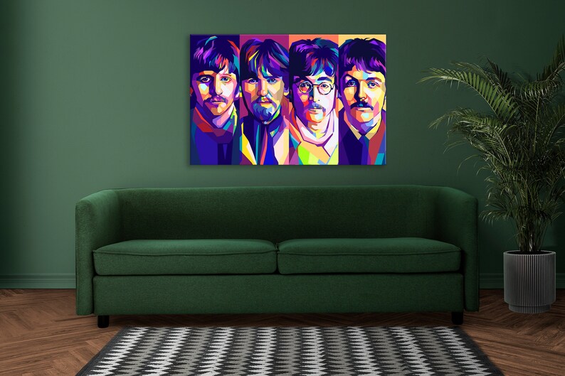 The Beatles Canvas Art Print Wall Hanging Handmade Home Decor - Etsy