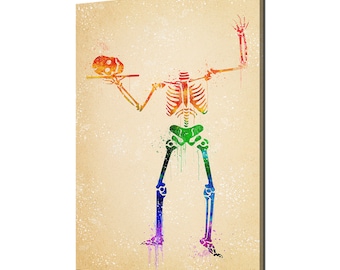 Funky Skeleton Print - Etsy