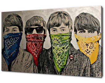 The Beatles Canvas Art Print Wall Hanging Handmade Home Decor | Etsy